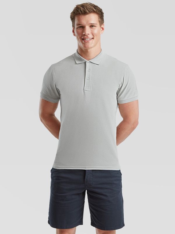 LIGHT GREY MEN'S SHIRT ICONIC POLO 6304400 FRIUT OF THE LOOM
