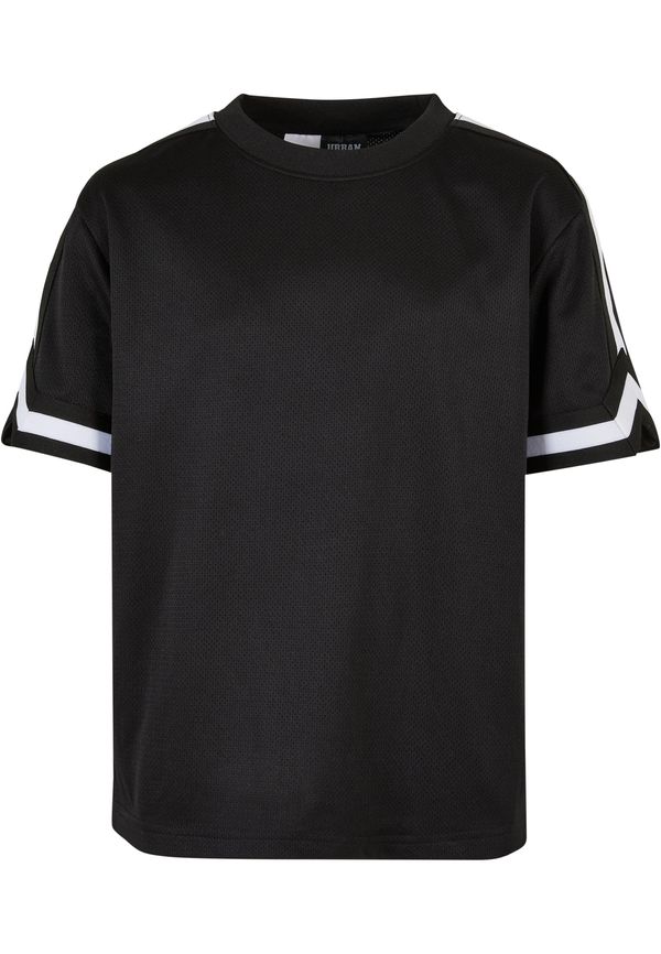 BOYS' OVERSIZED STRIPES MESH TEE BLACK