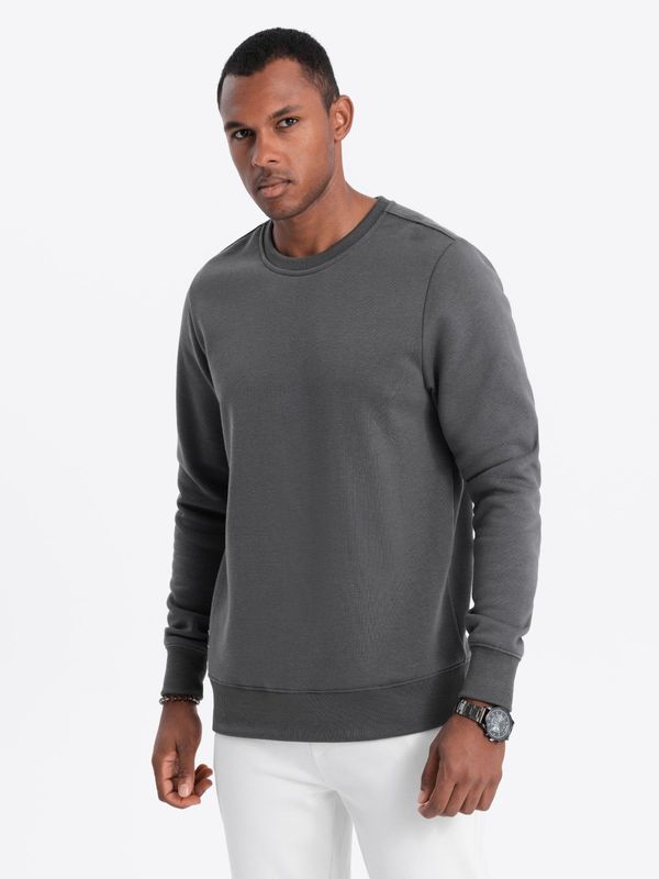 OMBRE BASIC MEN'S HOODLESS SWEATSHIRT - GRAPHITE