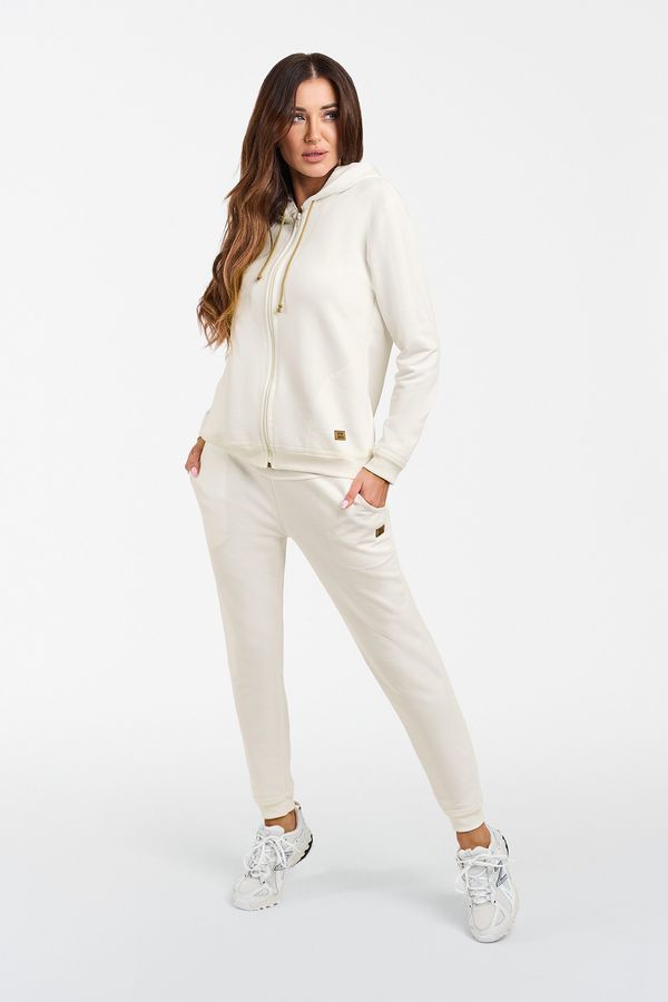 WOMEN'S LONG SLEEVE SWEATSHIRT - ECRU
