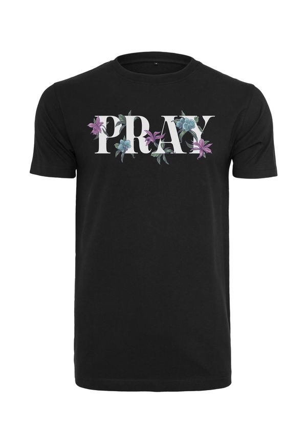 BLACK T-SHIRT FLOWER PRAY TEE