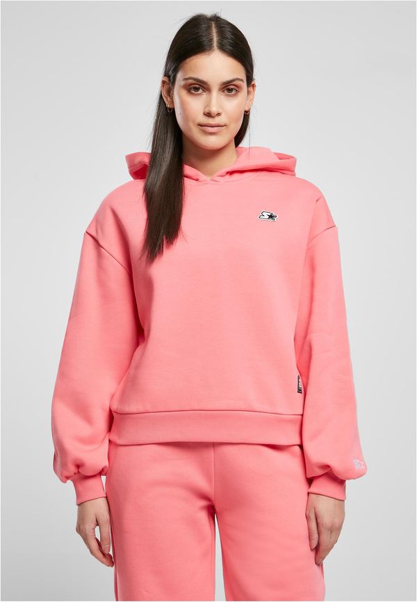 WOMEN'S PINK GRAPEFRUIT HOODED STARTER ESSENTIAL OVERSIZED