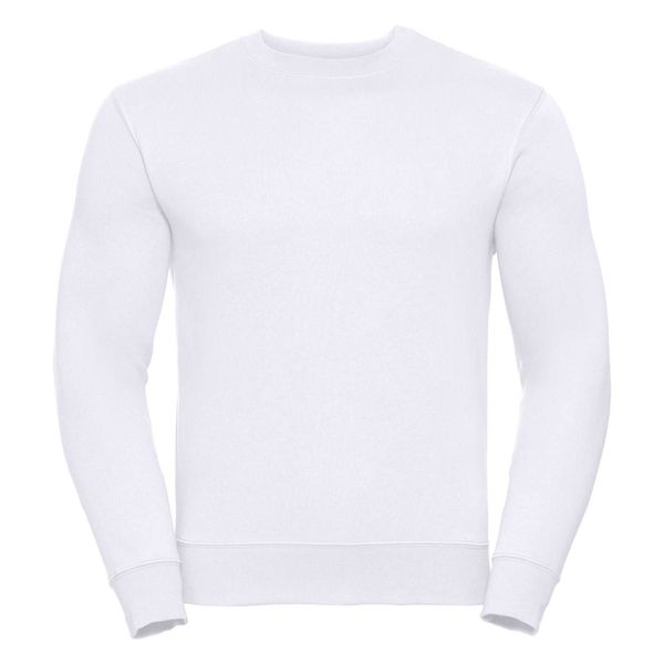 WHITE MEN'S SWEATSHIRT AUTHENTIC RUSSELL
