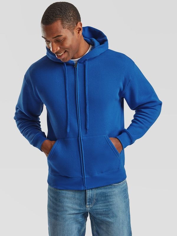 BLUE MEN'S HOODIE PREMIUM FRUIT OF THE LOOM