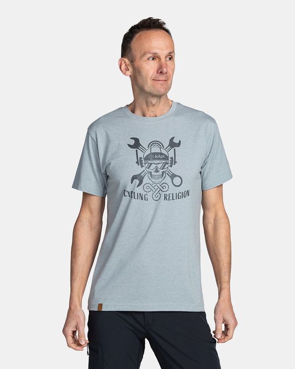 MEN'S COTTON T-SHIRT KILPI SKULLY-M LIGHT GRAY