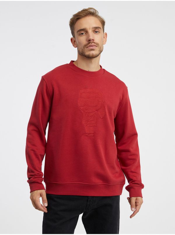 RED MEN'S SWEATSHIRT KARL LAGERFELD - MEN