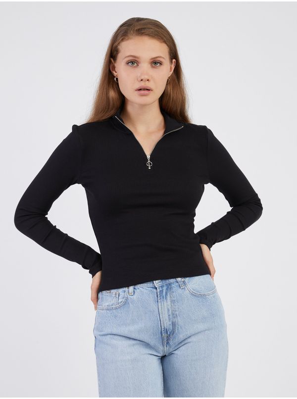 BLACK WOMEN'S SWEATSHIRT NOISY MAY AYA - WOMEN
