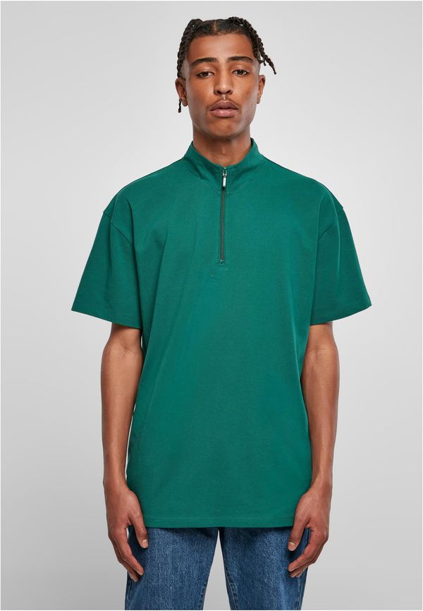 ZIP PIQUE TEE BOXES GREEN
