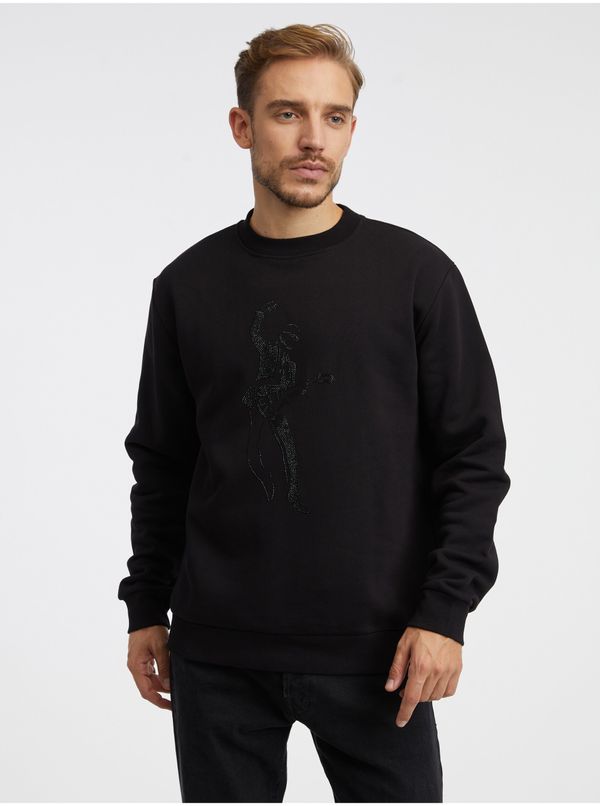 BLACK MENS SWEATSHIRT KARL LAGERFELD - MEN