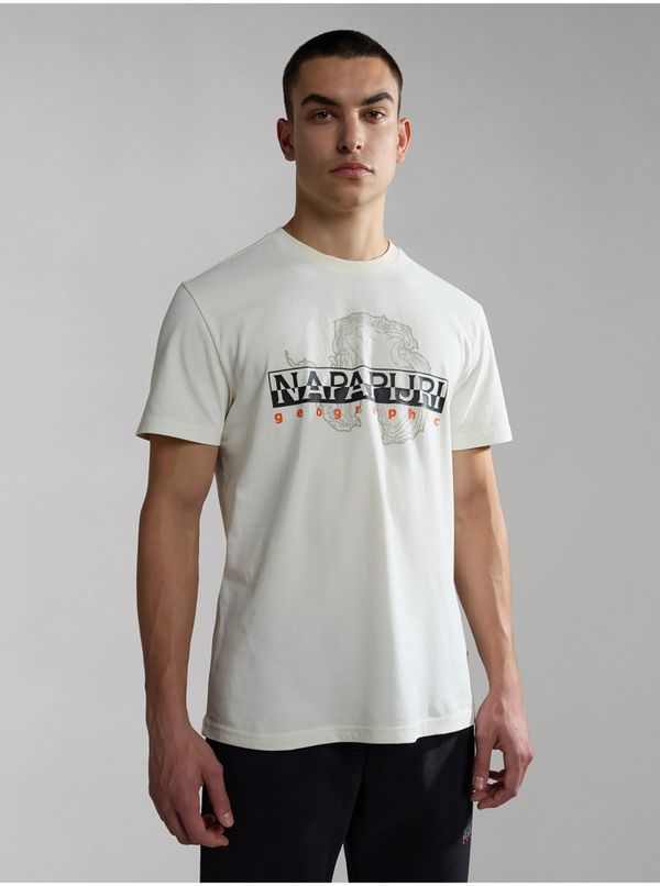 MEN'S CREAM T-SHIRT NAPAPIJRI ICEBERG - MEN