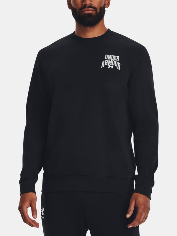 UNDER ARMOUR SWEATSHIRT UA RIVAL TERRY GRAPHIC CREW-BLK - MEN