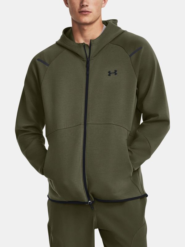 UNDER ARMOUR SWEATSHIRT UA UNSTOPPABLE FLC FZ-GRN - MENS