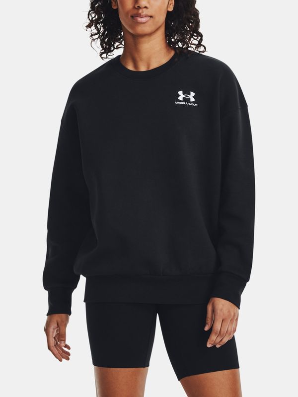 UNDER ARMOUR SWEATSHIRT ESSENTIAL FLC OS CREW-BLK - WOMEN