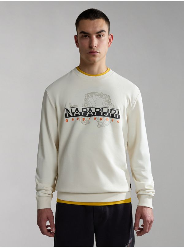 MEN'S CREAM SWEATSHIRT NAPAPIJRI ICEBERG - MEN'S