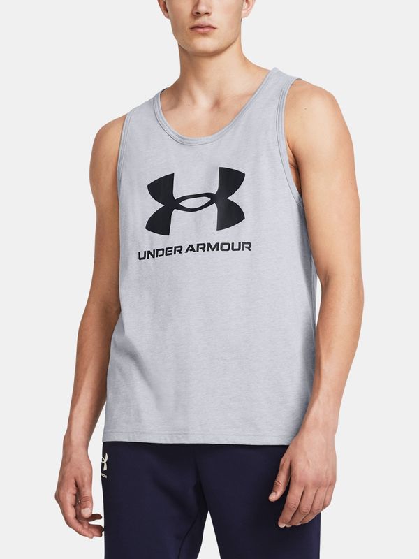 UNDER ARMOUR TANK TOP UA SPORTSTYLE LOGO TANK-GRY - MEN'S