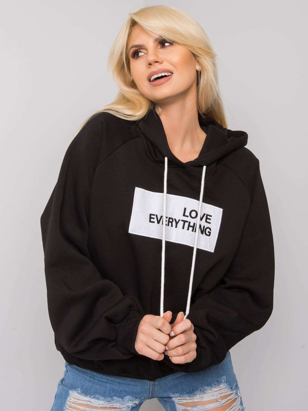 BLACK PADDED SWEATSHIRT