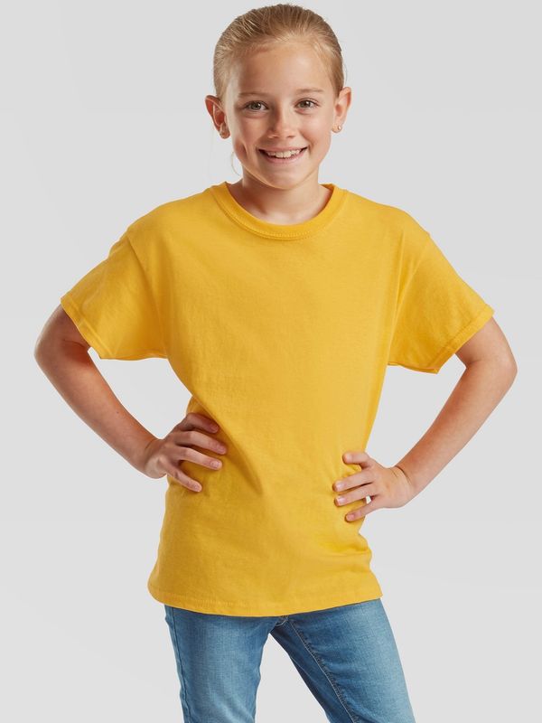 YELLOW T-SHIRT FOR CHILDREN ORIGINAL FRUIT OF THE LOOM