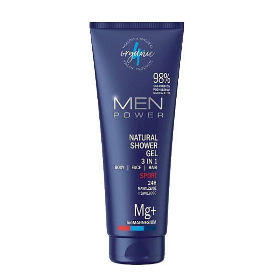 PRIRODNI GEL ZA TUŠIRANJE ZA MUŠKARCE 3U1 MEN POWER SPORT 4ORGANIC 250ML