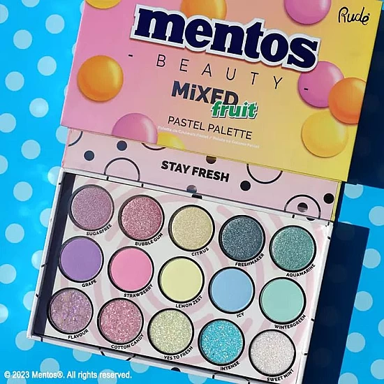 PALETA SENKI I GLITERA ZA OČI MENTOS MIXED FRUIT - PASTEL