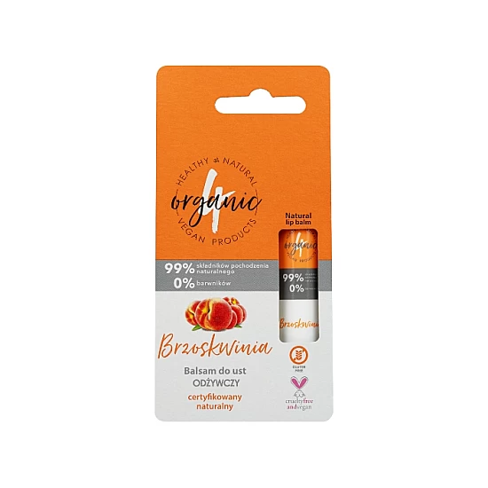 PRIRODNI BALZAM ZA USNE PEACH 4ORGANIC 5G