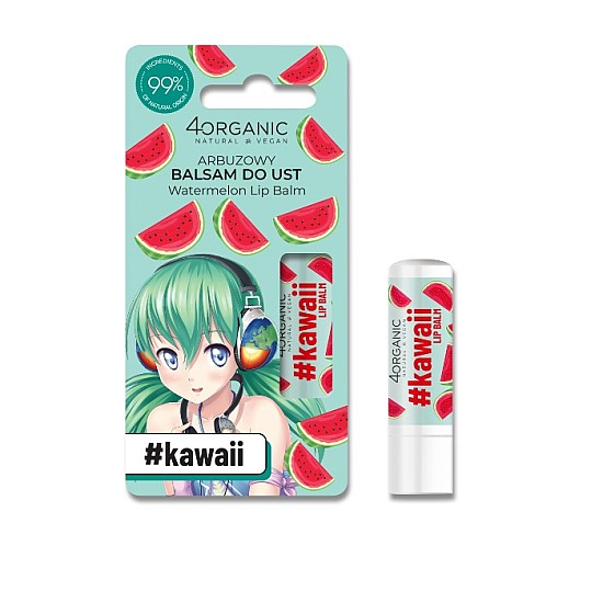 PRIRODNI BALZAM ZA USNE WATERMELON #KAWAII 4ORGANIC 5G