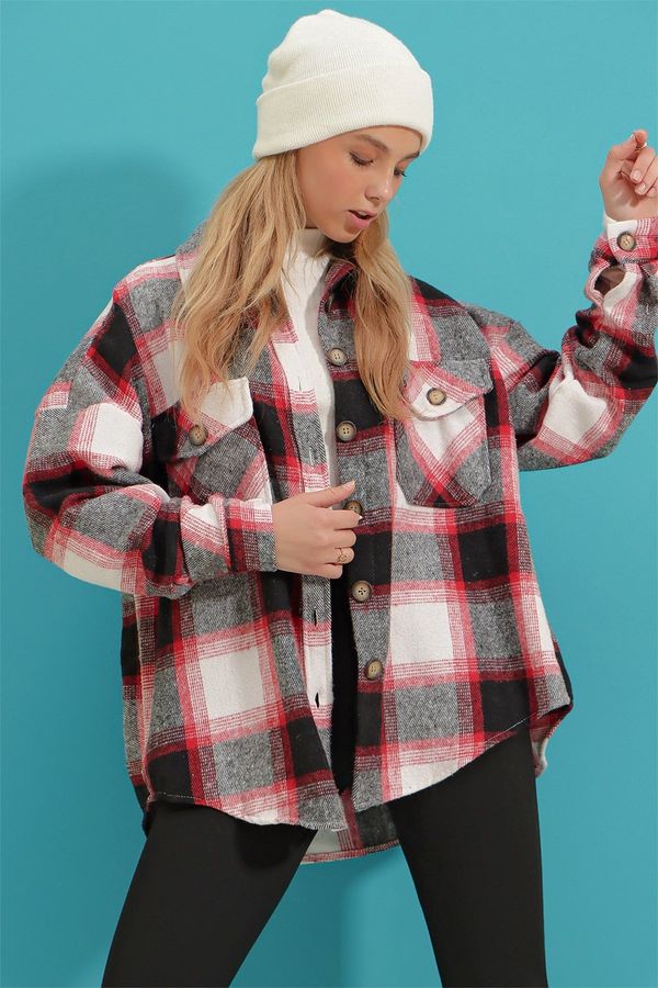 ŽENSKA KOŠULJA TREND ALAÇATI STILI ALC-X7142/DRIED ROSE