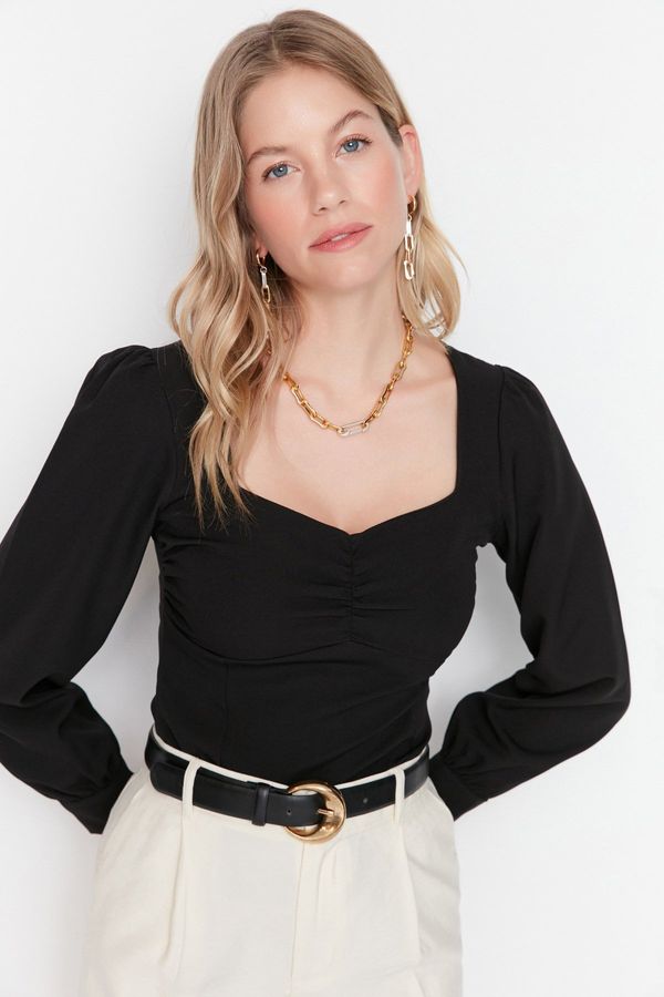 ŽENSKI TOP TRENDYOL TWOAW23BZ00633/BLACK
