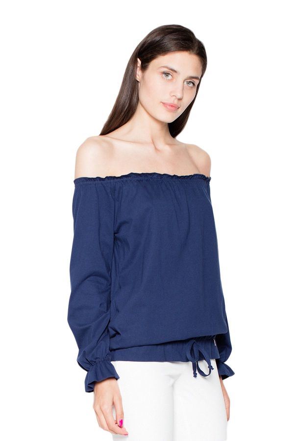 VENATON WOMAN'S BLOUSE VT012 NAVY BLUE
