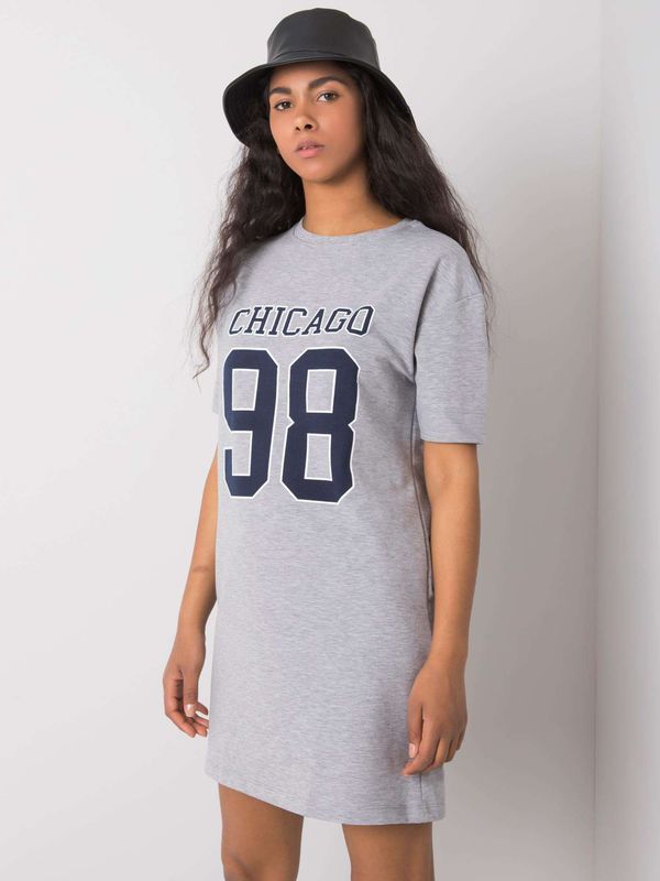 WOMEN'S TUNIC RUE PARIS GREY MELANGE WITH PRINT