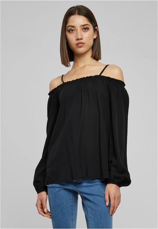 WOMEN'S COLD SHOULDER LONGSLEEVE BLACK