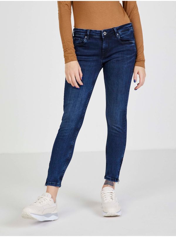 DARK BLUE SKINNY FIT JEANS JEANS LOLA ZIPPER - WOMEN