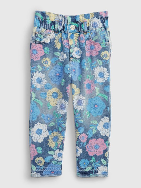 GAP KIDS JEANS MOM FLORAL - GIRLS