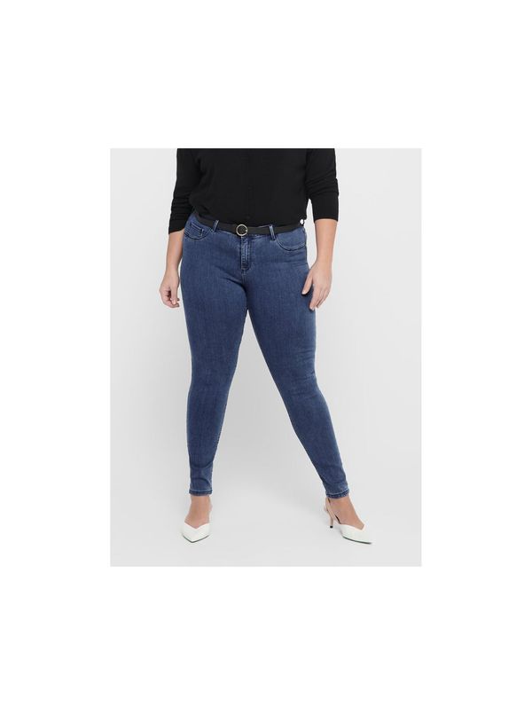 BLUE PUSH UP SKINNY FIT JEANS ONLY CARMAKOMA THUNDER - WOMEN