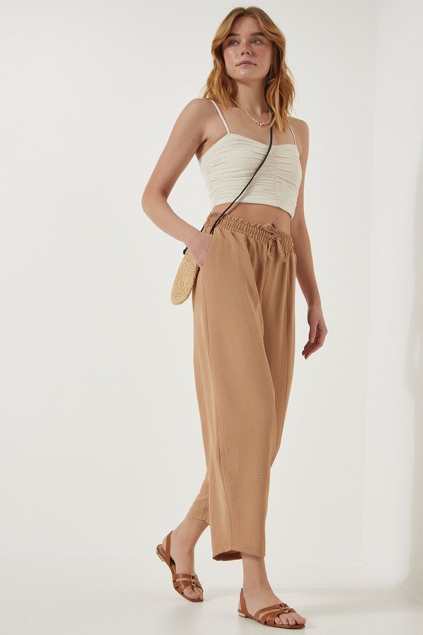 HAPPINESS İSTANBUL WOMEN'S BISCUIT AYROBIN SHALWAR TROUSERS