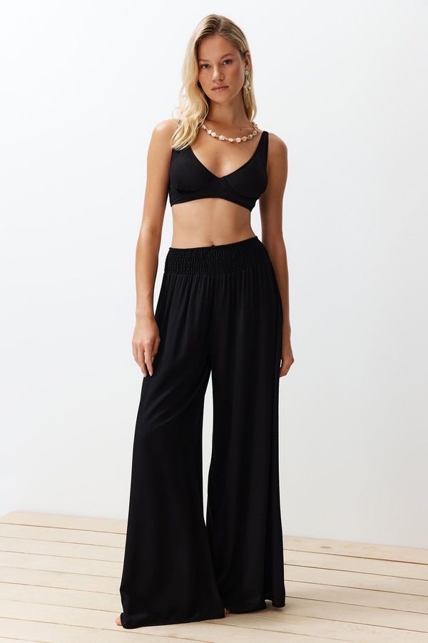 TRENDYOL ECRU WOVEN GIPE DETAILED TROUSERS