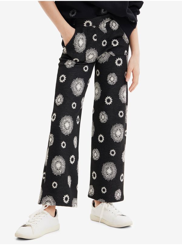 BLACK GIRLY PATTERNED TROUSERS DESIGUAL TESSA - GIRLS