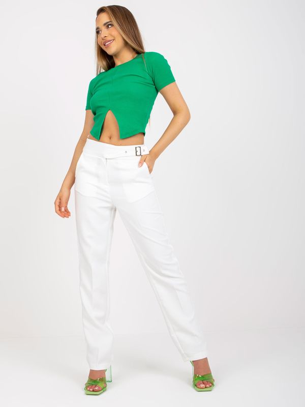 Ženske pantalone Fashionhunters White