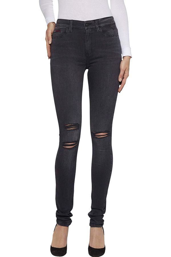 TOMMY HILFIGER JEANS - HIGH RISE SKINNY SANTANA DYBDST BLACK