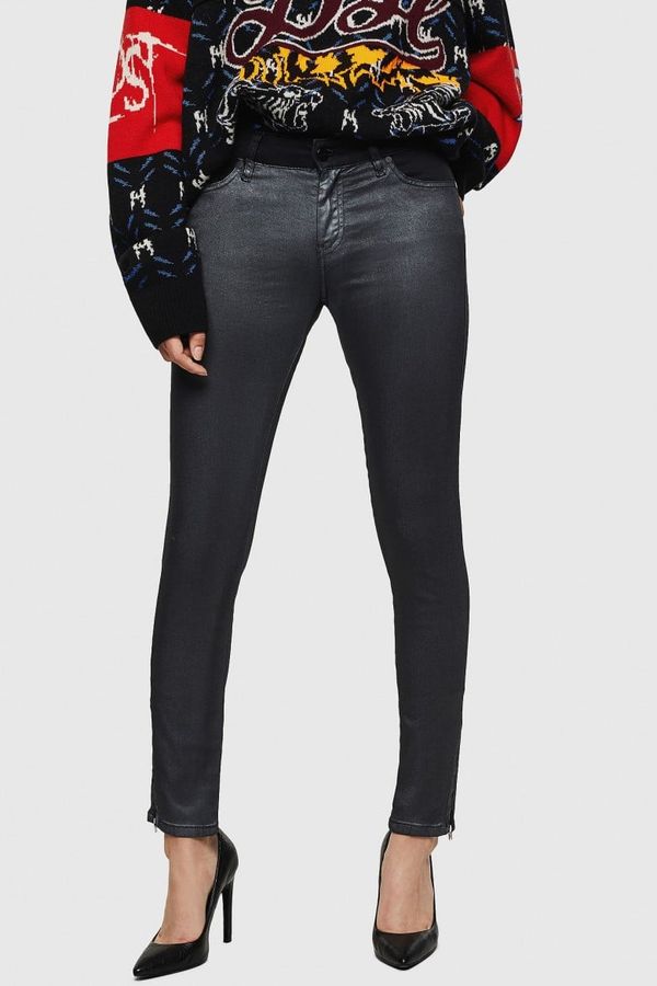 DIESEL JEANS - SLANDYZIP L.32 TROUSERS DARK GREY