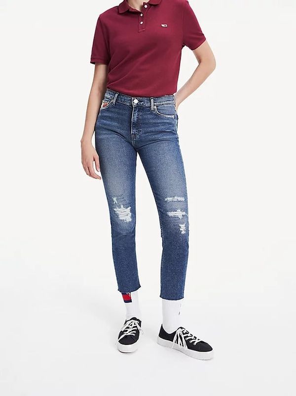 TOMMY JEANS JEANS - HIGH RISE SLIM IZZY CROP BTSM BLUE