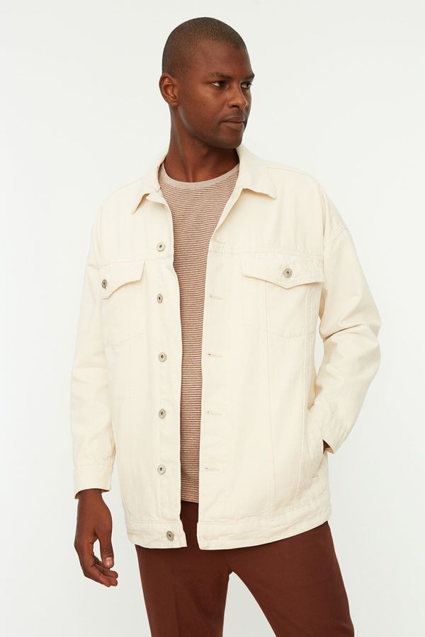 TRENDYOL JACKET - ECRU - OVERSIZE