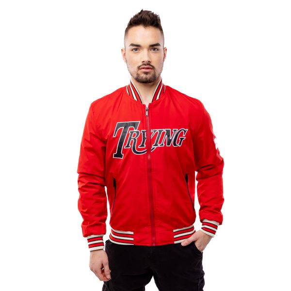 MEN'S BASEBALL JACKET GLANO - RED