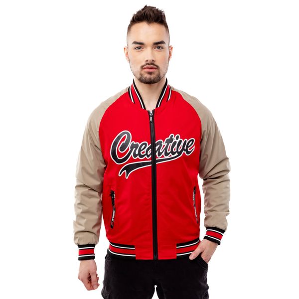 MEN'S BASEBALL JACKET GLANO - RED