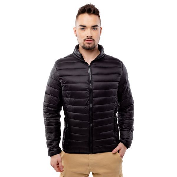 MEN'S QUILTED JACKET GLANO - BLACK