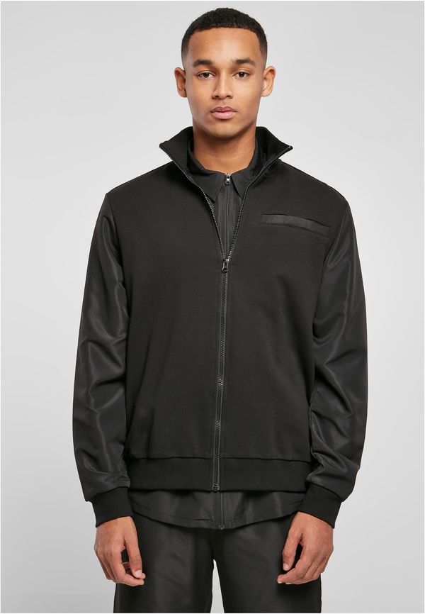 JACKET WITH A BLEND OF ORGANIC AND RECYCLED FABRICS, BLACK