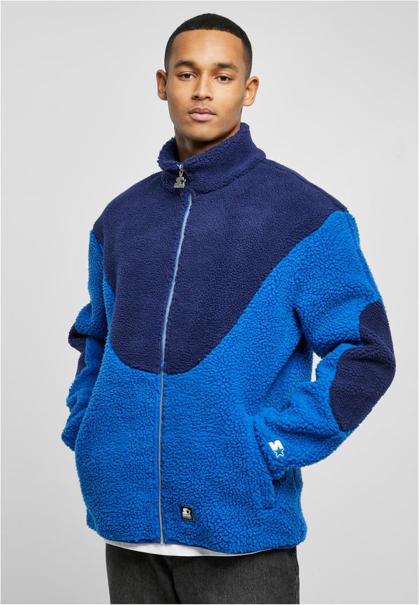 STARTER SHERPA FLEECE JACKET COBALT BLUE/DARK BLUE