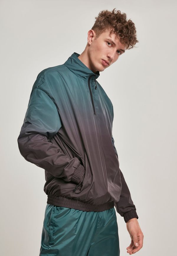 GRADIENT PULL OVER JACKET BLACK/BOTTLE GREEN