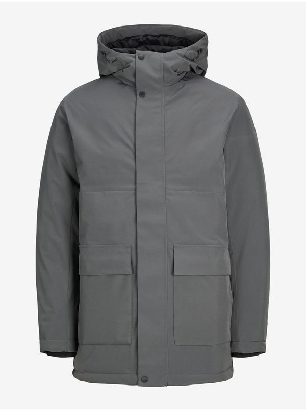 Dark Grey Men's Winter Parka Jack & Jones Tate - Men's