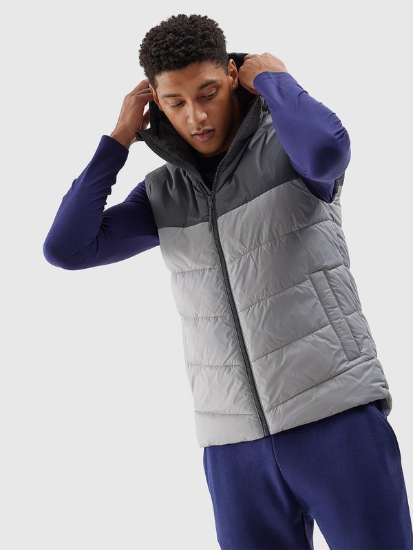 MEN'S 4F SYNTHETIC DOWN DOWN VEST - GREY