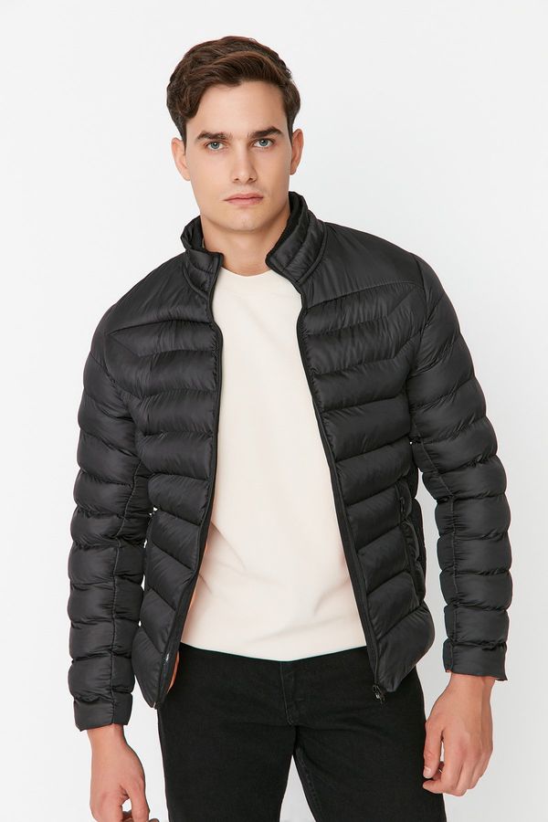 TRENDYOL BLACK REGULAR FIT HIGH NECK PUFFER WINDPROOF JACKET